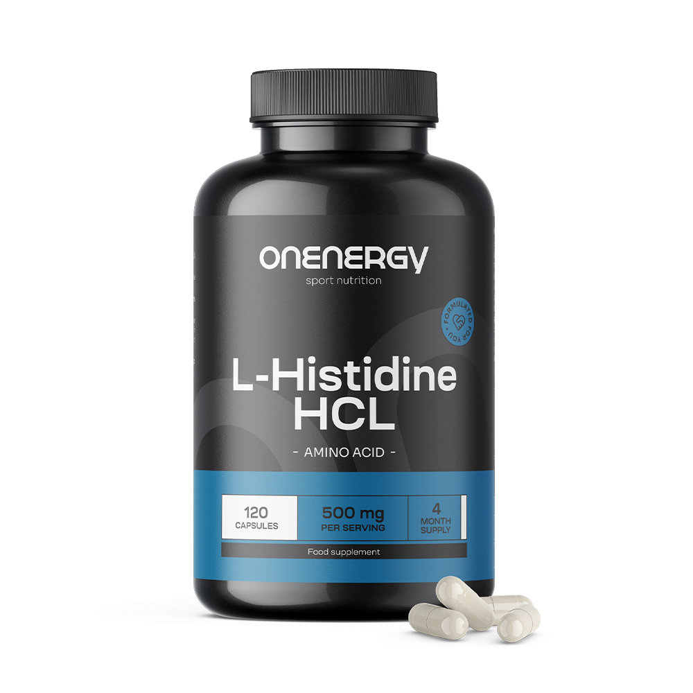 L-histidin HCL 500 mg, 120 kapslí - OnEnergy.cz
